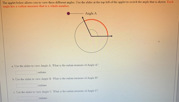 Solved angle has a radian measure that is a whole number | Chegg.com