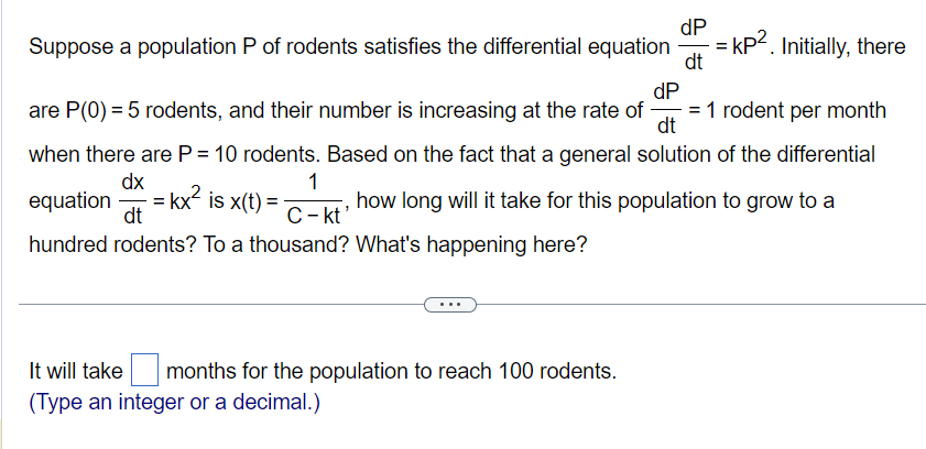 Solved Suppose a population P of rodents satisfies the | Chegg.com
