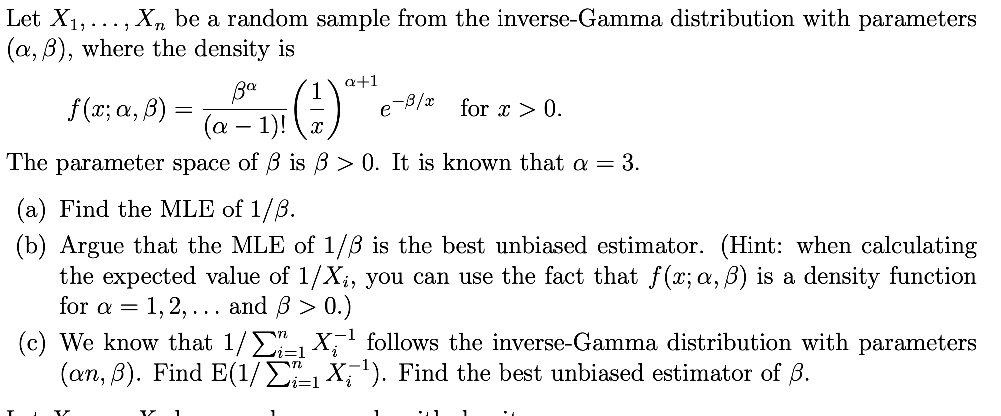 Solved Let x1,dots,xn ﻿be a random sample from the | Chegg.com