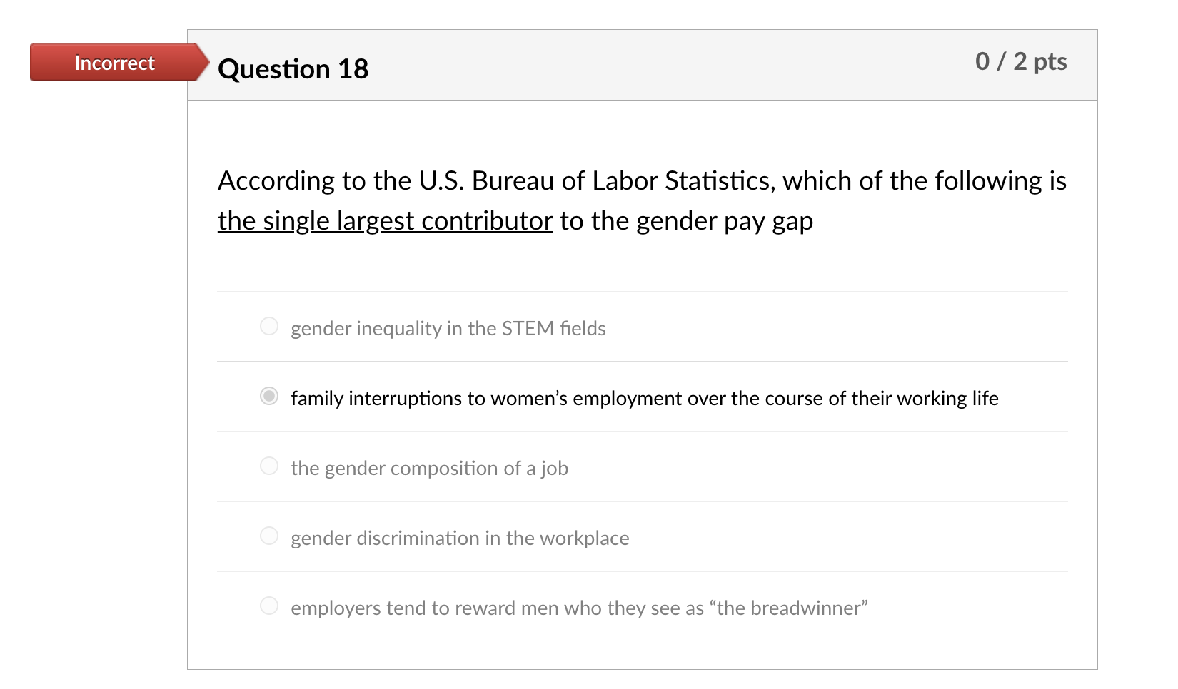 Solved According to the U.S. Bureau of Labor Statistics, | Chegg.com