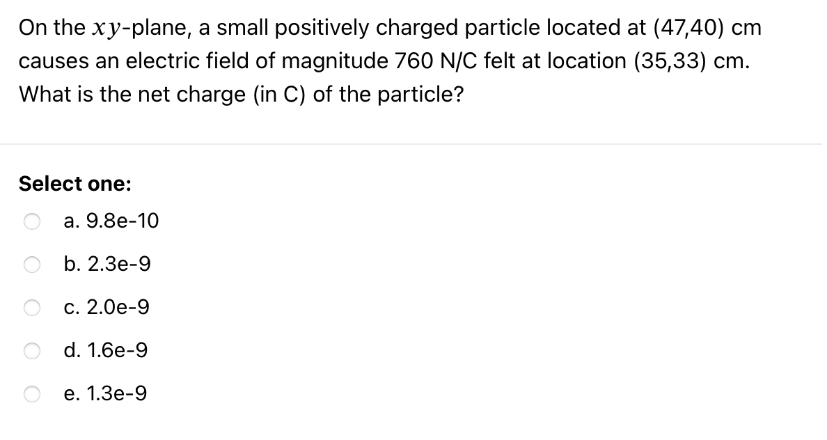 Solved On the xy-plane, a small positively charged particle | Chegg.com