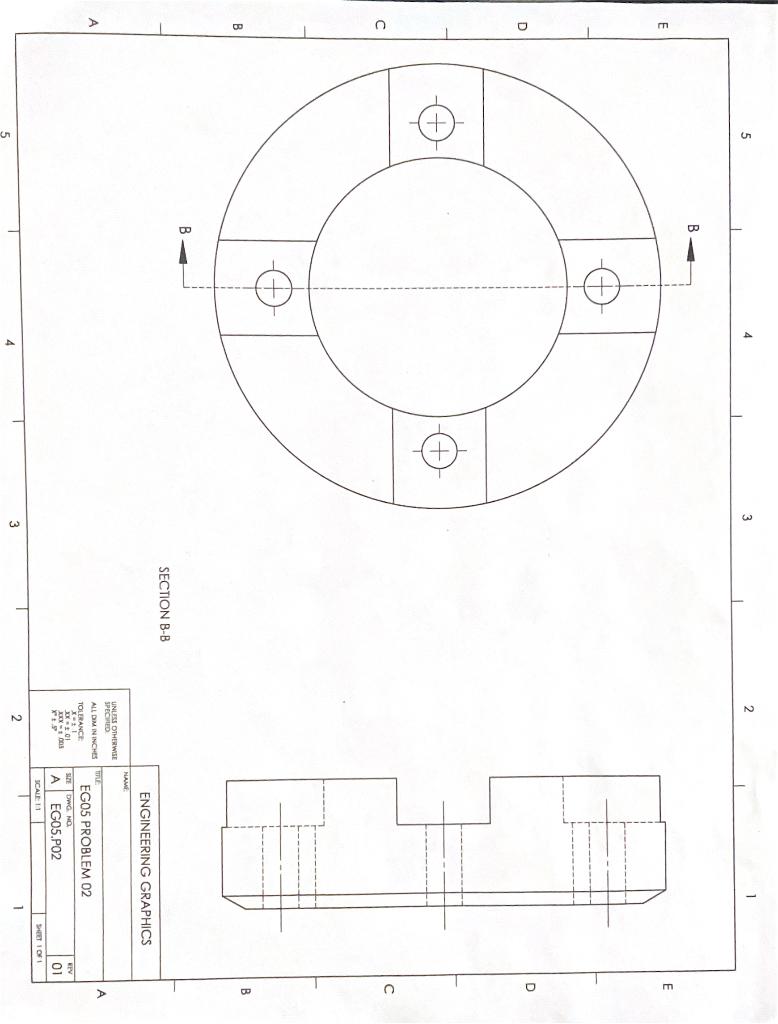 Solved Please draw the section view of this part. | Chegg.com