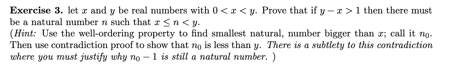 Solved Exercise 3. let x and y be real numbers with 0