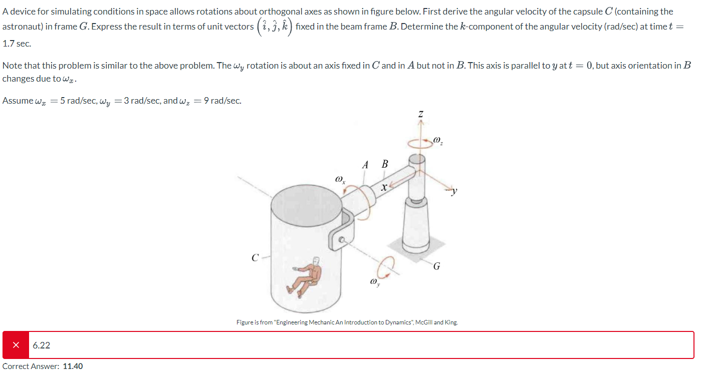 Solved A device for simulating conditions in space allows | Chegg.com