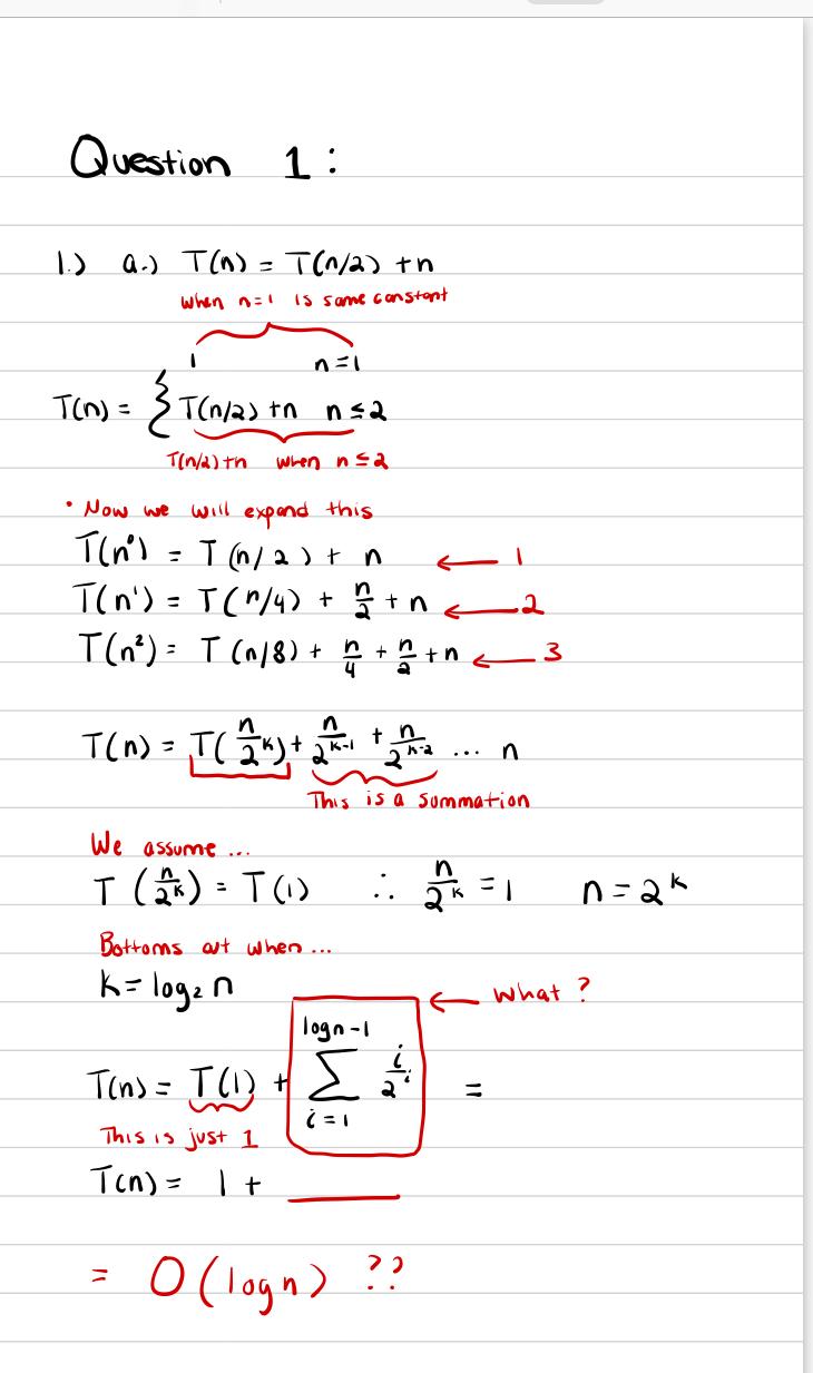 Solved Question: Give asymptotic upper and lower bounds for | Chegg.com