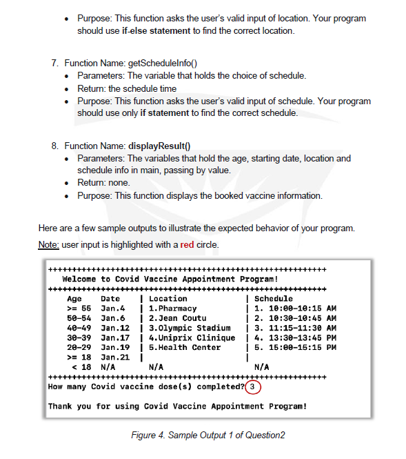 Solved Programming Exercise \#2 - Covid Vaccine Appointment | Chegg.com