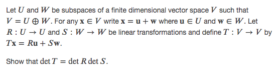 Solved Let U and W be subspaces of a finite dimensional | Chegg.com