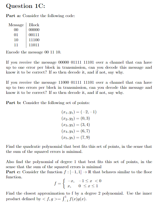 Question 1C: Part a: Consider the following code: | Chegg.com