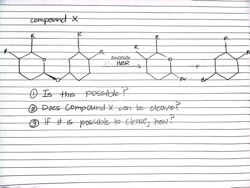 Solved componnd x (1) Is this possible? (2) Does Compound x | Chegg.com