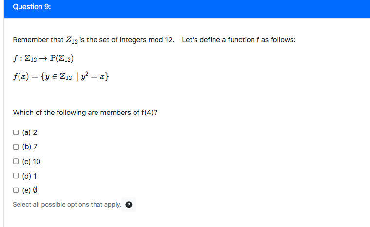 Solved Remember that Z12 is the set of integers mod 12. | Chegg.com