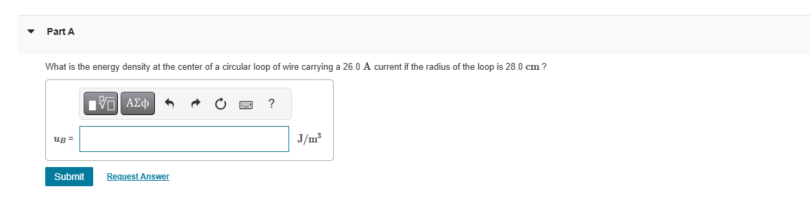 Solved Part AWhat is the energy density at the center of a | Chegg.com