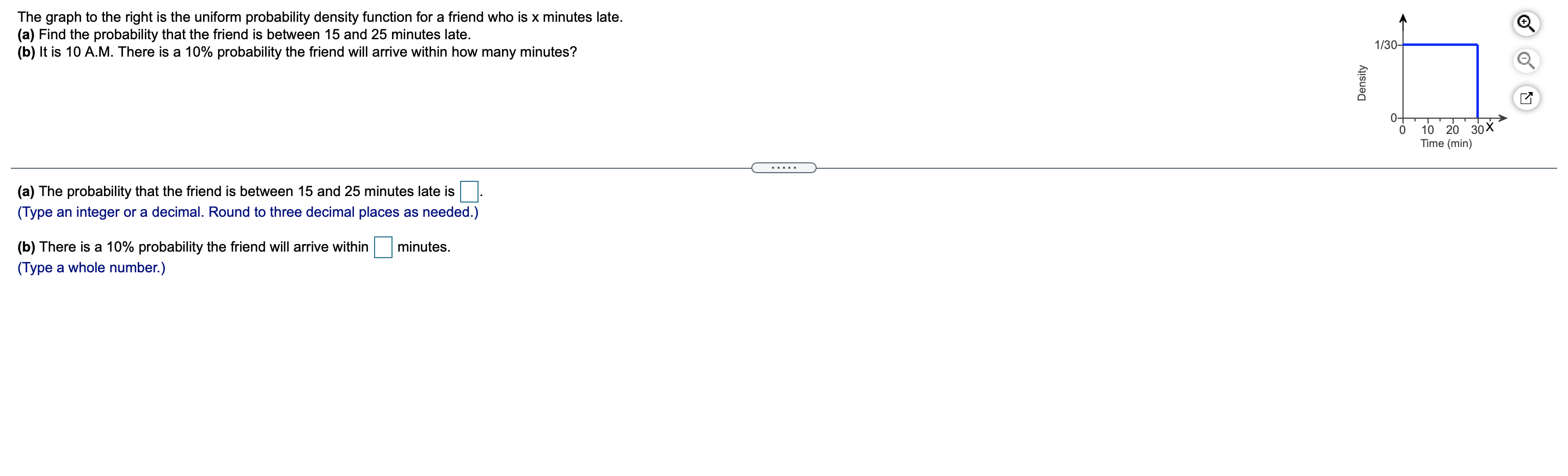 Solved The graph to the right is the uniform probability | Chegg.com