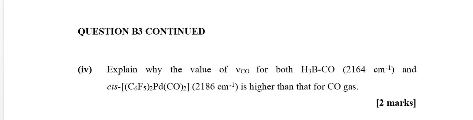 Solved QUESTION B3 ﻿CONTINUED(iv) ﻿Explain why the value | Chegg.com