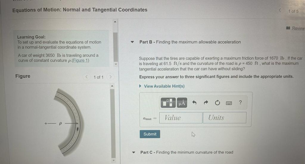Solved Equations of Motion: Normal and Tangential | Chegg.com