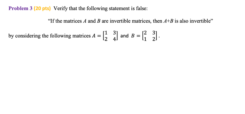 Solved Problem 3 20 Pts Verify That The Following