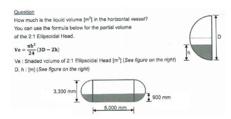 Solved D Question How much is the liquid volume [m®) in the | Chegg.com