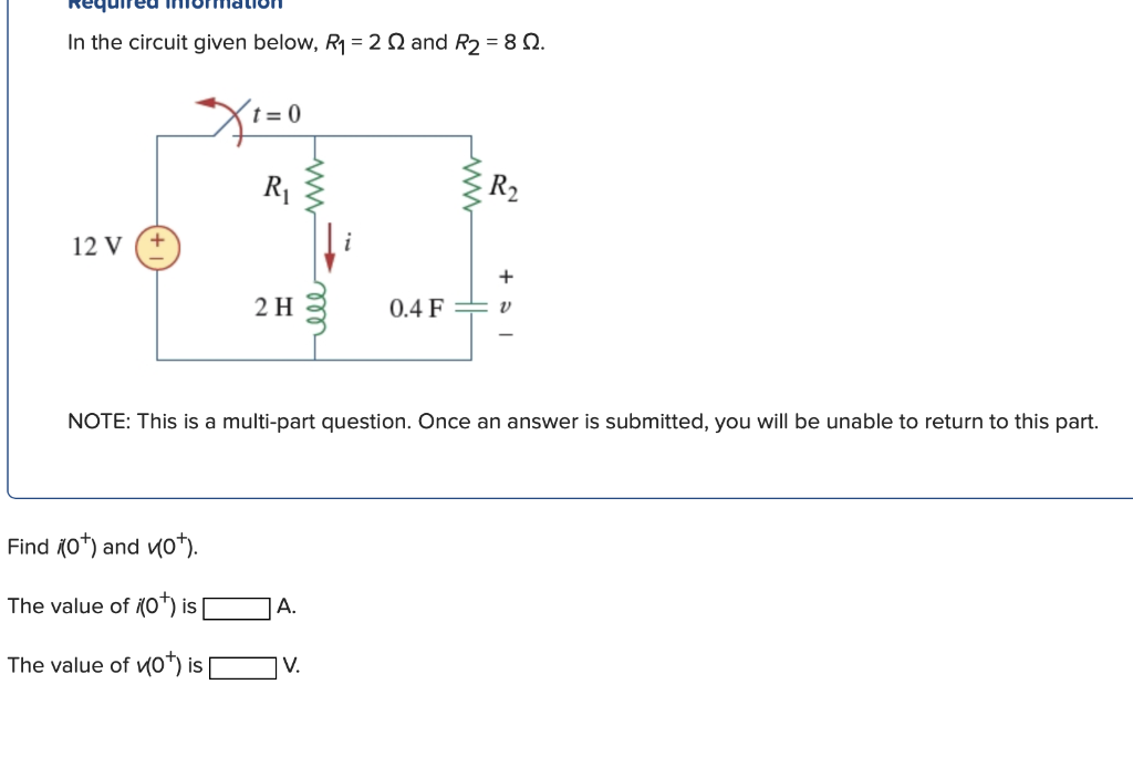 Solved In the circuit given below, R1 = 2 2 and R2 = 8 N. | Chegg.com
