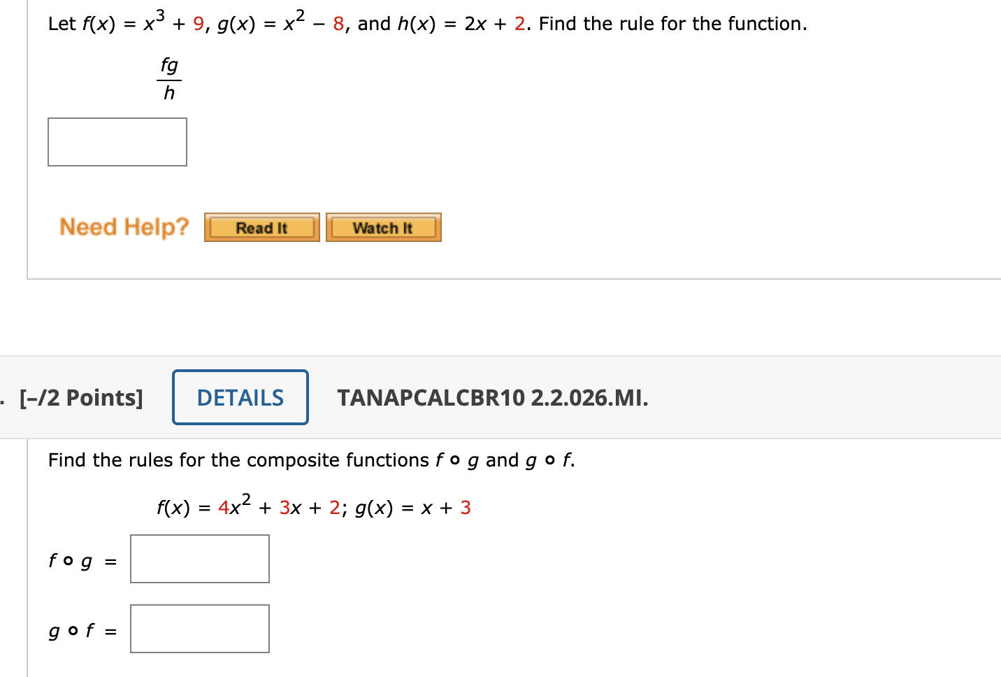 Solved Let F x X3 3 And G x X2 8 Find The Rule Chegg