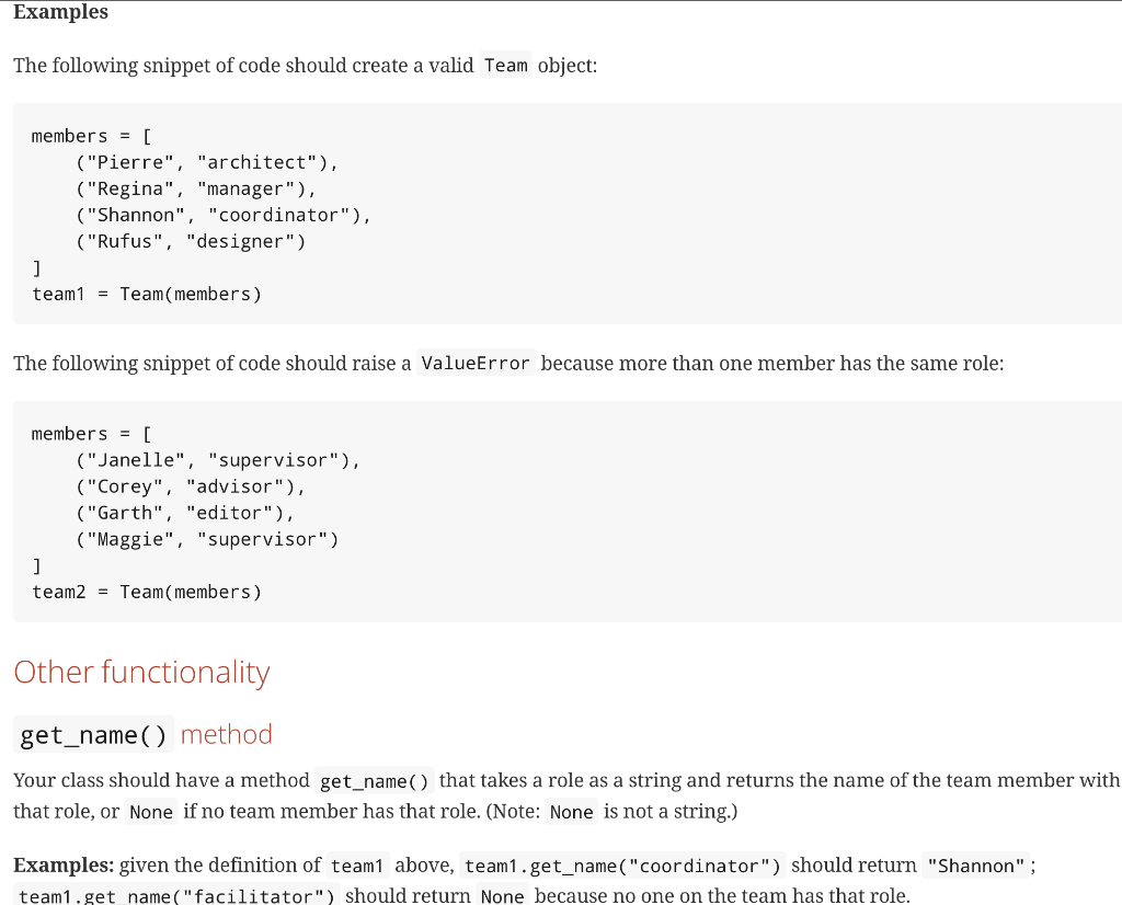 Solved Background You will be writing a Team class. For this | Chegg.com
