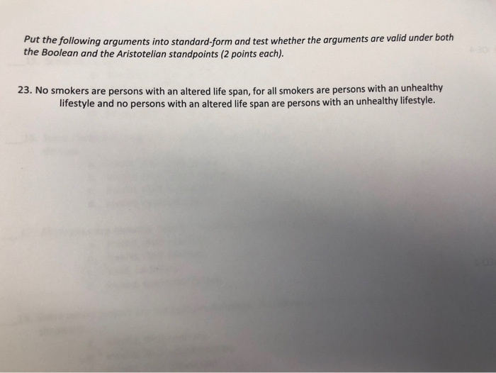 Solved Put the following arguments into standard-form and | Chegg.com