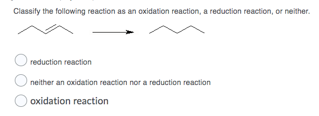 Solved Classify the following reaction as an oxidation | Chegg.com