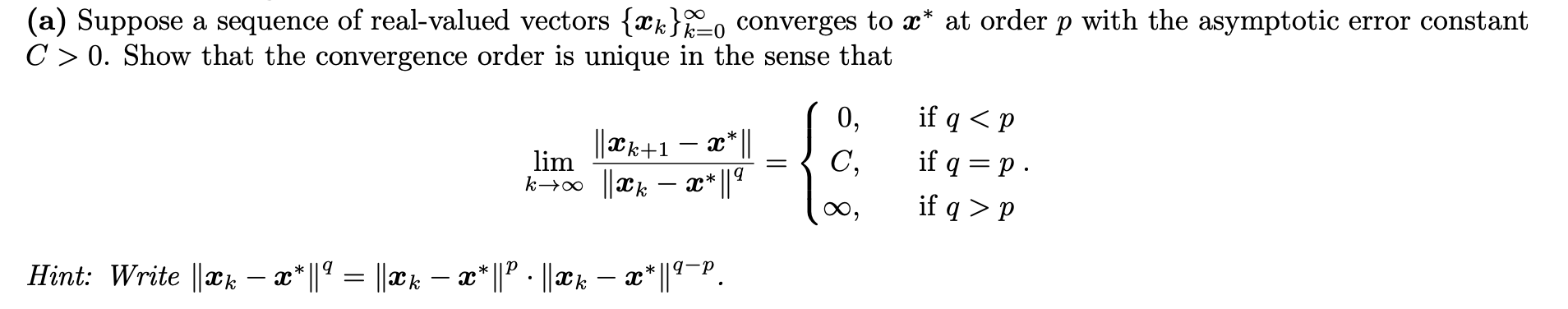 Solved Suppose a sequence of real-valued vectors {xk}∞k=0 | Chegg.com