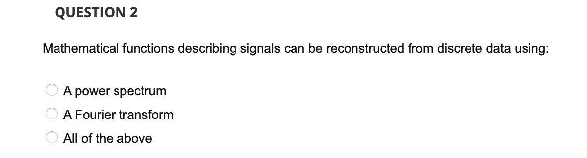 Solved Mathematical functions describing signals can be | Chegg.com
