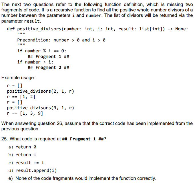 Solved 24. The following is an extract of code from the | Chegg.com