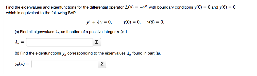 Solved Consider the BVP for the function y given by y" + 16 | Chegg.com