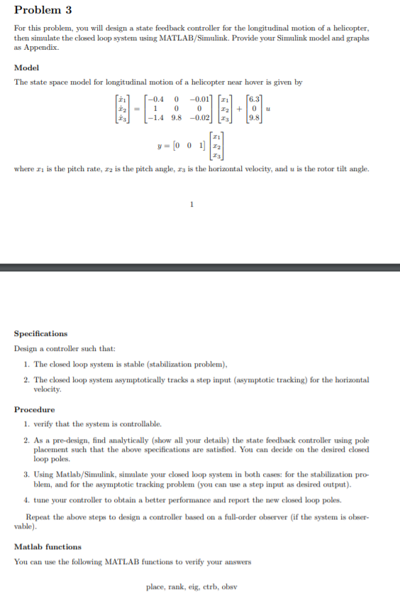 Problem 3 For This Problem You Will Design A State 2236