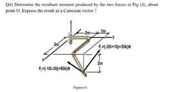 Solved Q4) Determine the resultant moment produced by the | Chegg.com
