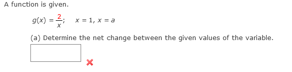 Solved A function is given. g(x)=x2;x=1,x=a (a) Determine | Chegg.com