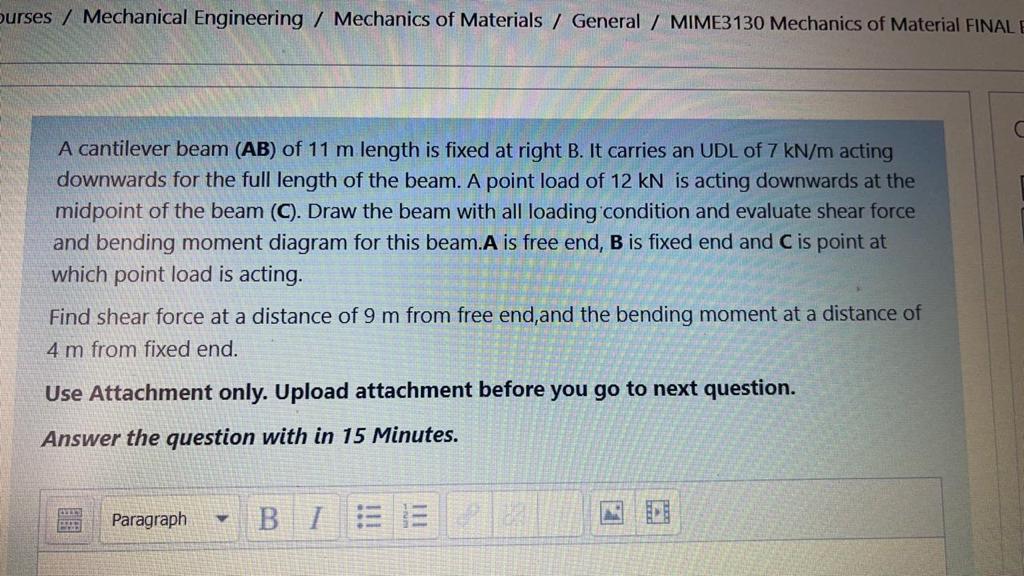 Solved ourses / Mechanical Engineering / Mechanics of | Chegg.com