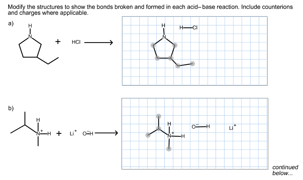 Solved Modify the structures to show the bonds broken and | Chegg.com