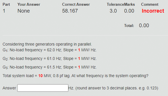 Solved Considering three generators operating in parallel. | Chegg.com