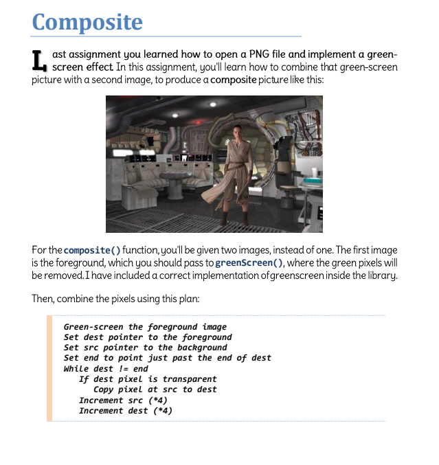 Solved Composite screen effect In this assignment, you'll | Chegg.com