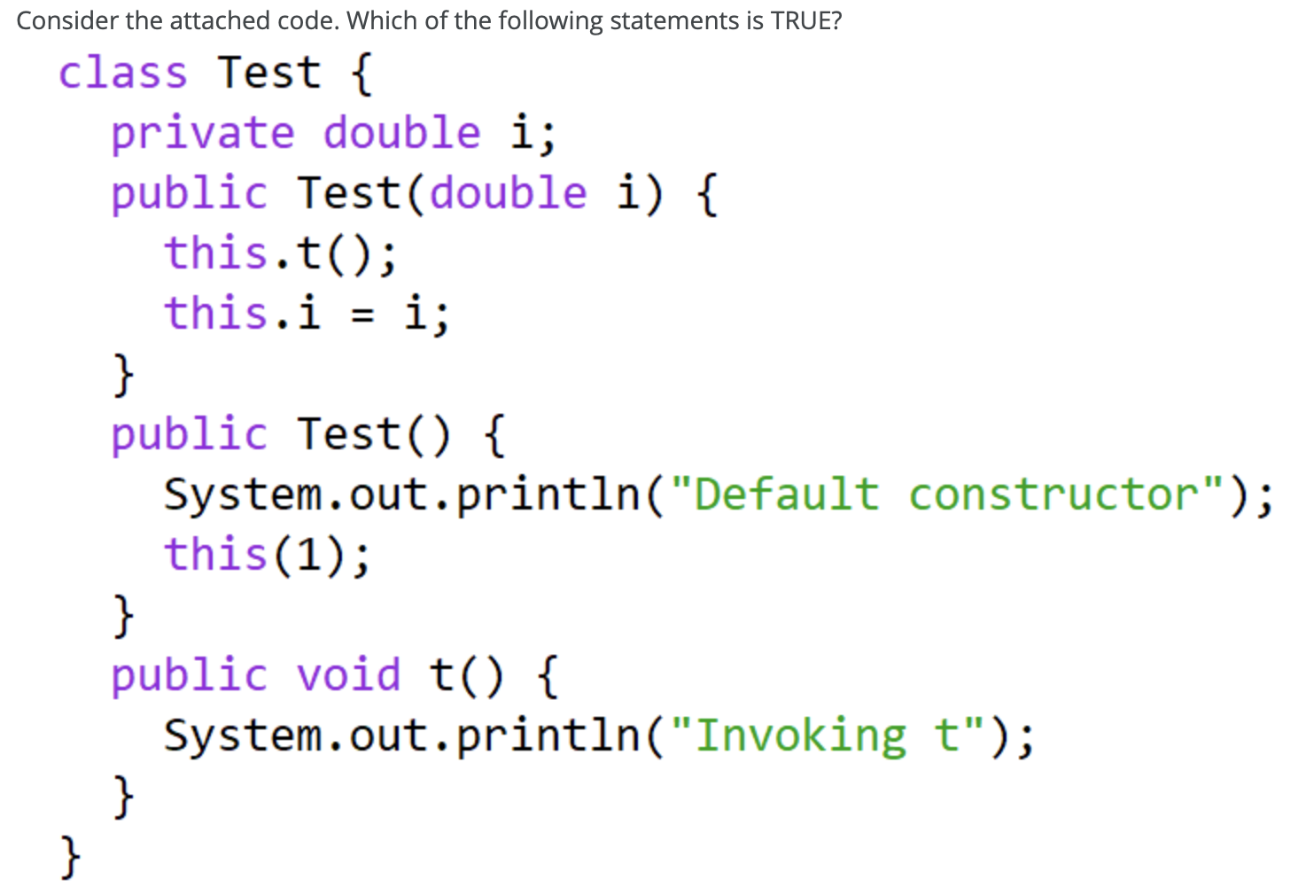 Solved Consider the attached code. Which of the following | Chegg.com