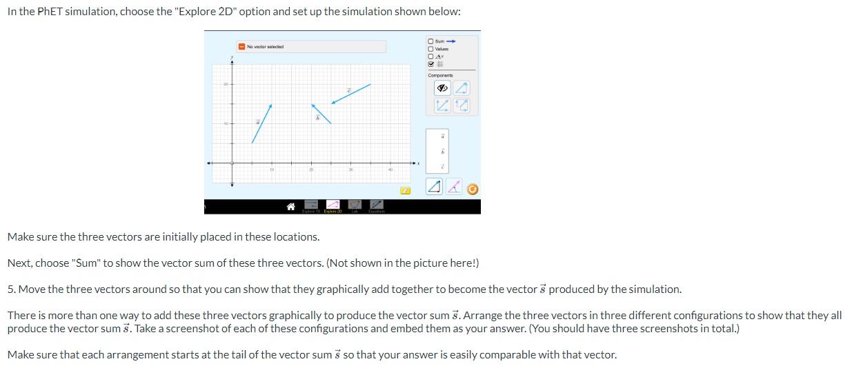 Solved In the PhET simulation, choose the "Explore 2D" | Chegg.com