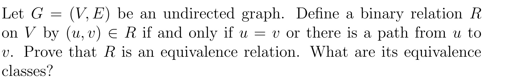 Solved Let G=(V,E) be an undirected graph. Define a binary | Chegg.com