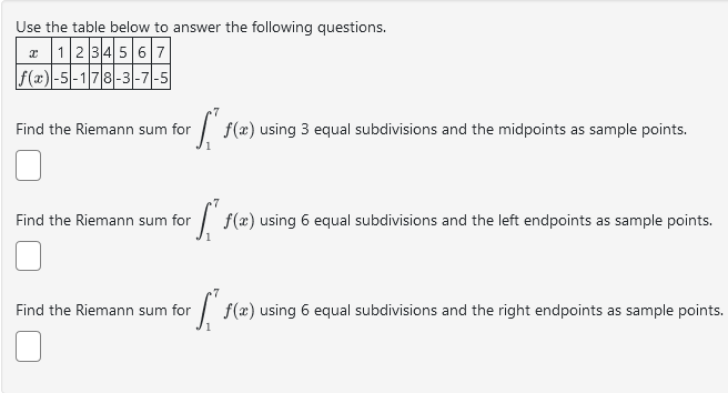 Solved Use the table below to answer the following | Chegg.com