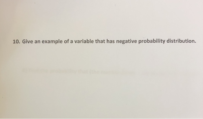 Solved give an example of a variable that has negative | Chegg.com