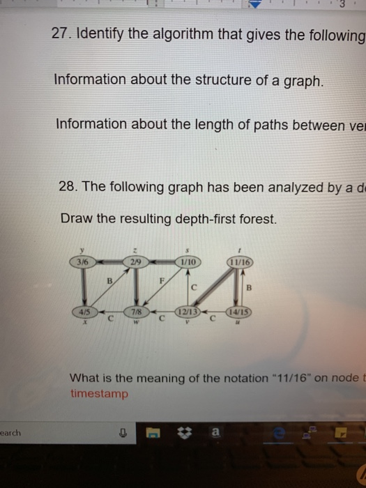 Solved 27. Identify the algorithm that gives the following | Chegg.com