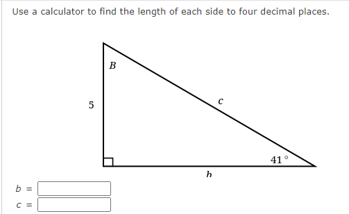 Solved Use a calculator to find the length of each side to | Chegg.com