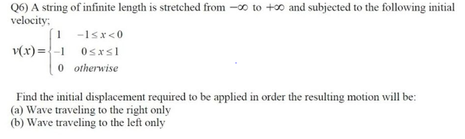 Solved 06) A string of infinite length is stretched from 0 | Chegg.com