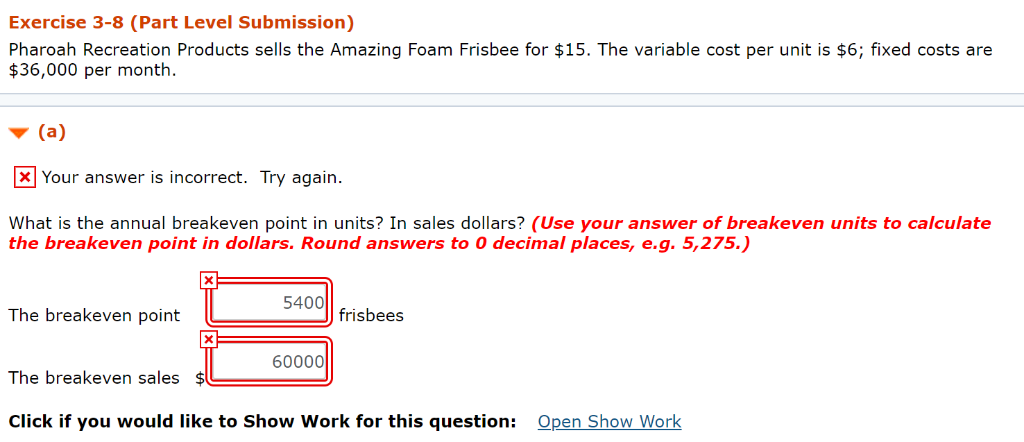Solved Exercise 3-8 (Part Level Submission) Pharoah | Chegg.com