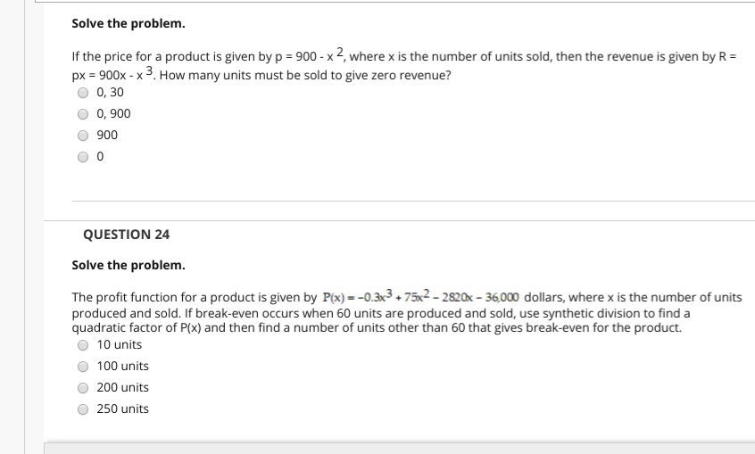 Solved Solve the problem. If the price for a product is | Chegg.com