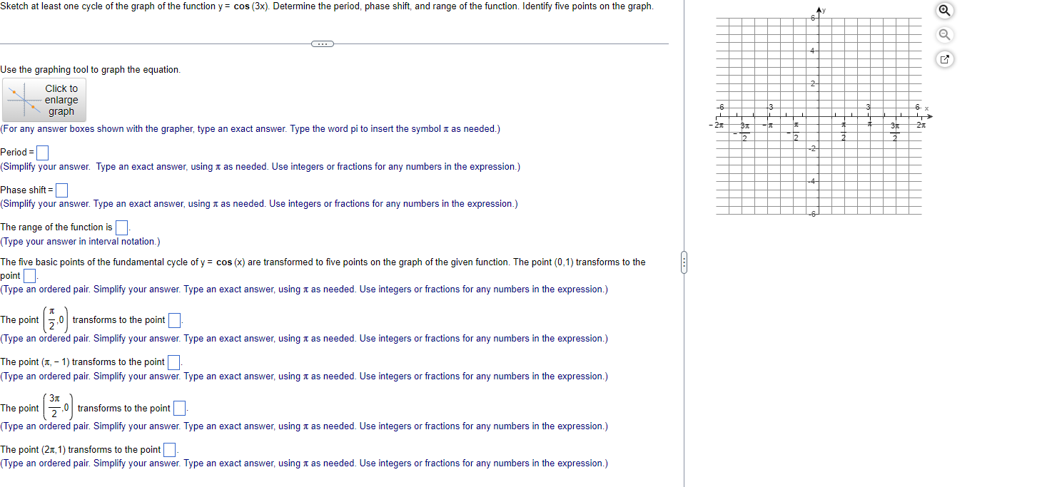 Solved Sketch at least one cycle of the graph of the | Chegg.com