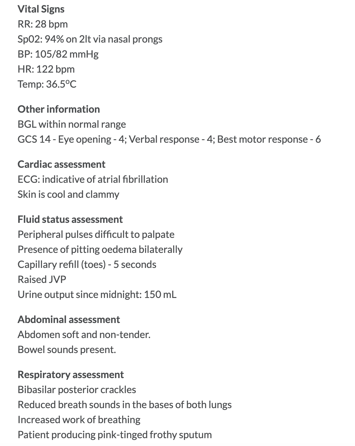 Solved You have previously met Rupinder during the Intensive | Chegg.com