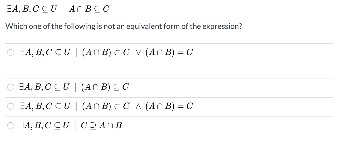 Solved 3A, B, C CU | ANBCC Which one of the following is not | Chegg.com