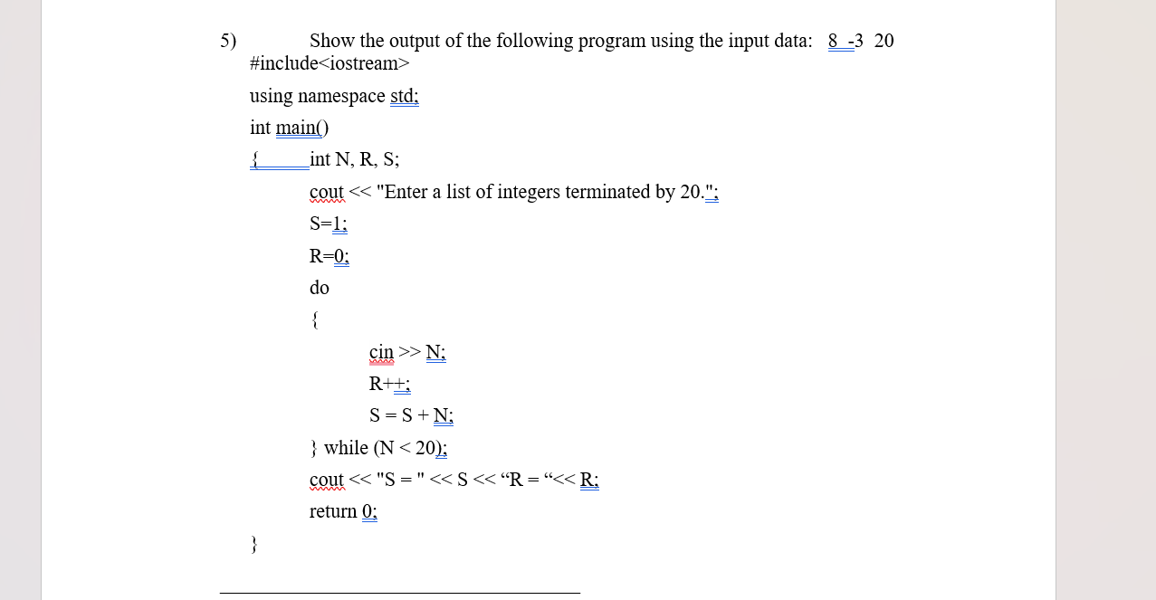 Solved V. Assume that the code is embedded in a complete | Chegg.com